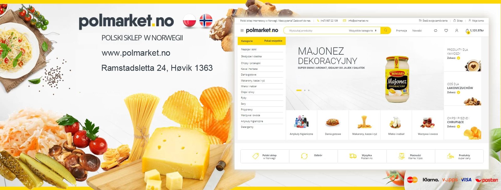 Polski sklep spożywczy w Norwegii - polmarket.no